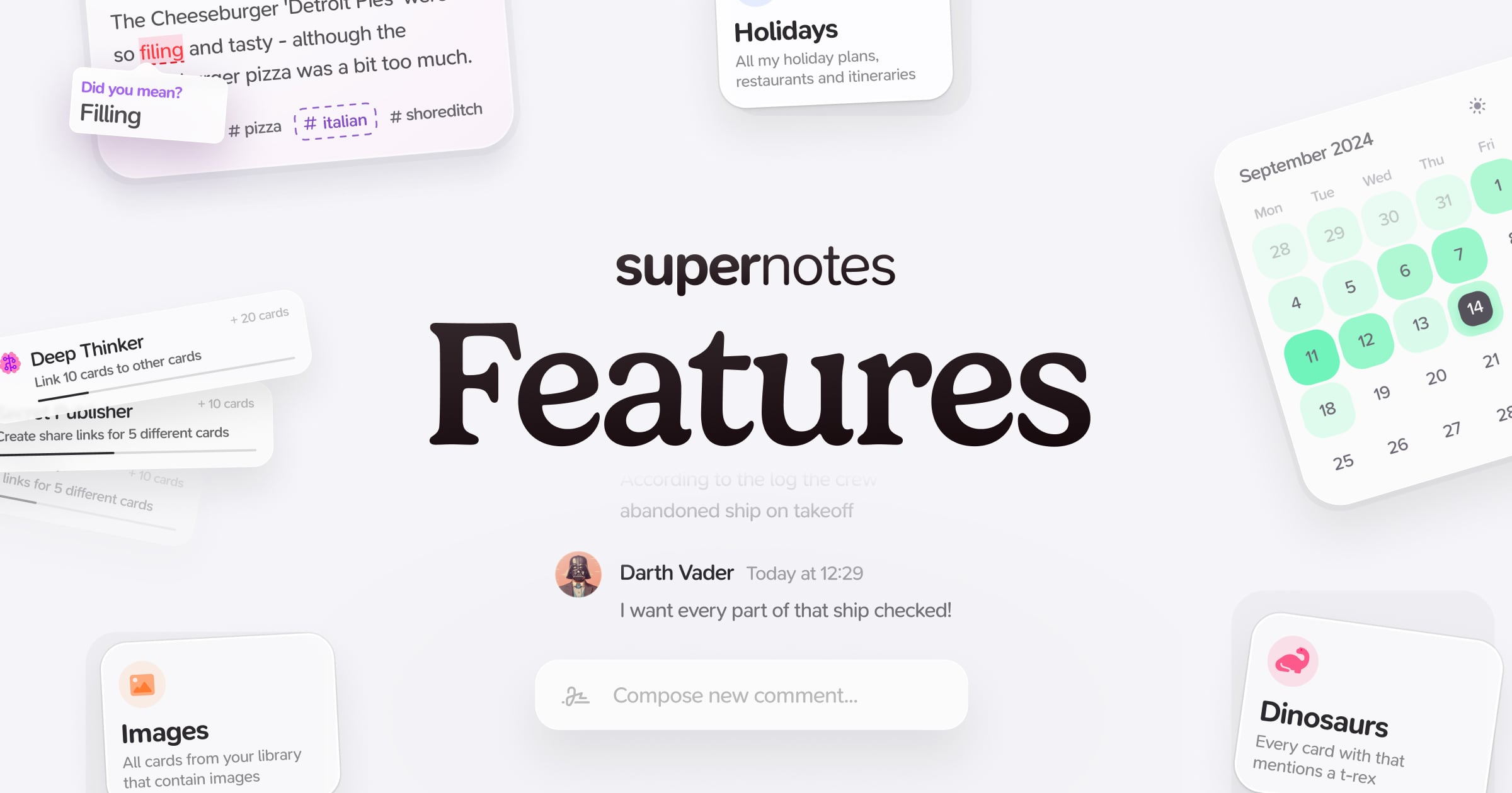 Features | Supernotes