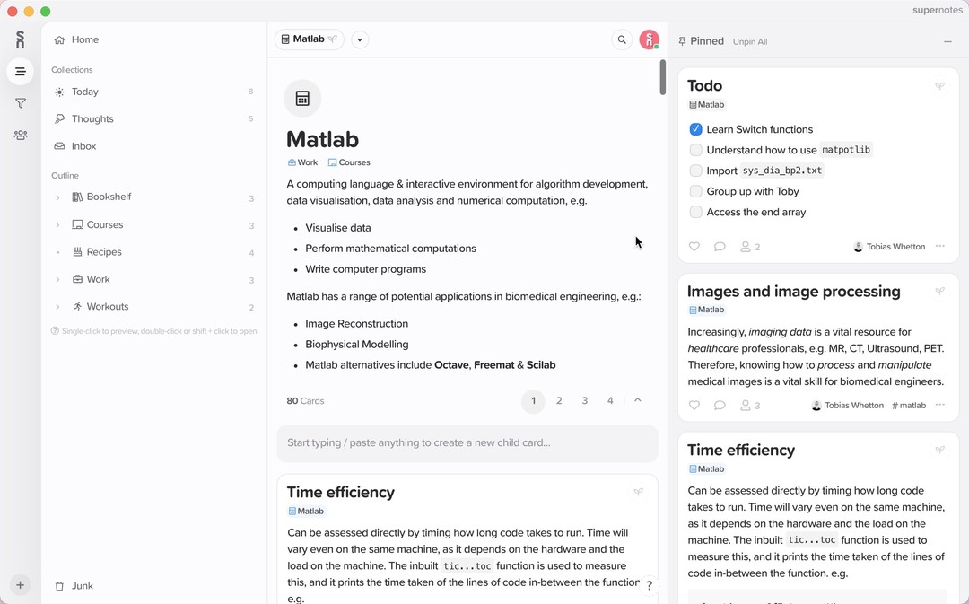 Pin up your important notecards | Supernotes